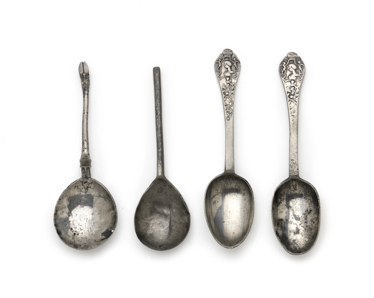Bonhams : A late 16th/early 17th century pewter slip top spoon, English ...