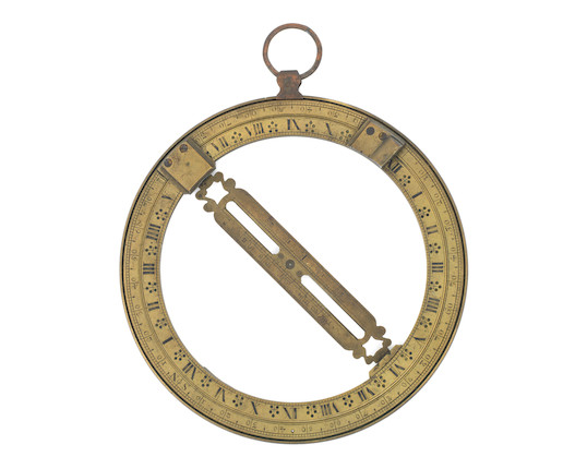 Bonhams A Brass Universal Equinoctial Ring Dial English Early 18th