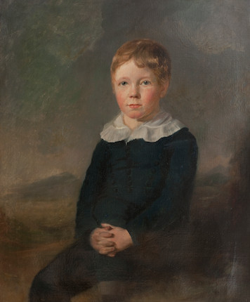 Bonhams : British School, 19th century Portrait of a young boy in a ...