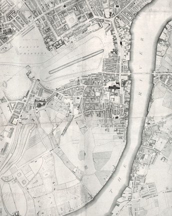 Bonhams : LONDON HORWOOD (RICHARD) Plan of the Cities of London and ...