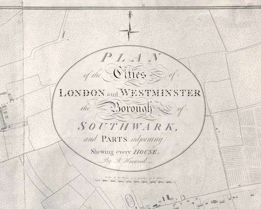 Bonhams : LONDON HORWOOD (RICHARD) Plan of the Cities of London and ...
