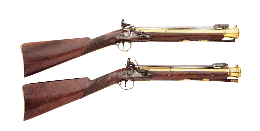 Bonhams : A Brass-Barrelled Flintlock Blunderbuss With Spring Bayonet