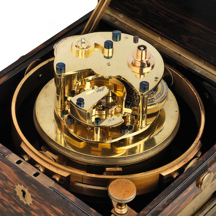 Bonhams : A fine and rare mid 19th century coromandel cased eight day ...