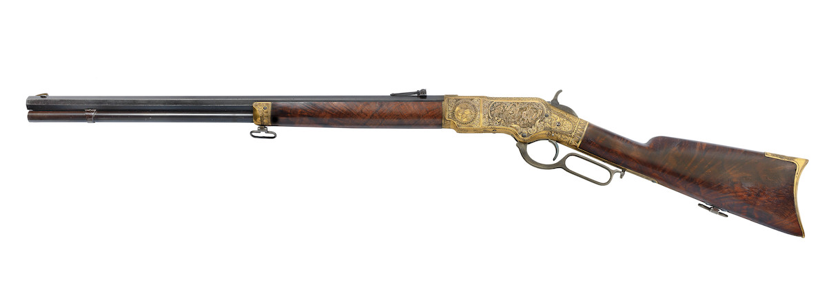 Bonhams : A fine and rare relief-engraved .44 (R.F.) 'Model 1866' lever ...