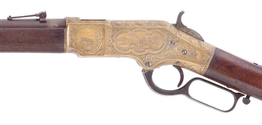 Bonhams : An engraved .44 (R.F.) 'Model 1866' lever-action musket by ...