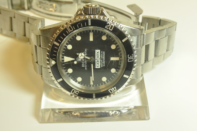 Bonhams : Rolex. A rare stainless steel automatic divers bracelet watch ...
