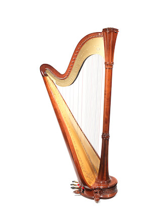 Bonhams : A mahogany 'Diana' harp 47 string made by Salvi