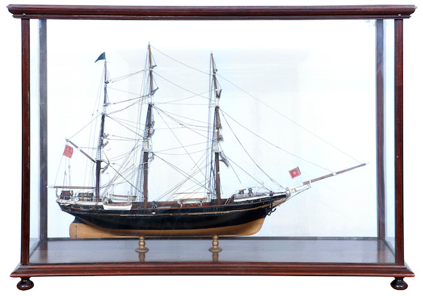 Bonhams : Cased model of the iron Barque 'Dunnikier' of Glasgow Early ...