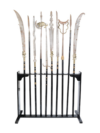 Bonhams : A Stand Of Ten Chinese Polearms