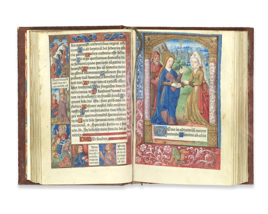 Bonhams : BOOK OF HOURS, USE OF PARIS Ces presentes heures a lusaige de ...