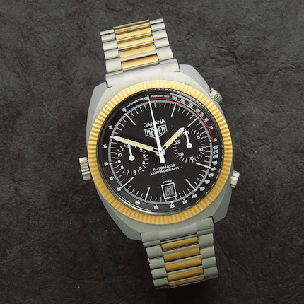 Bonhams : Heuer. A stainless steel and gold automatic calendar ...