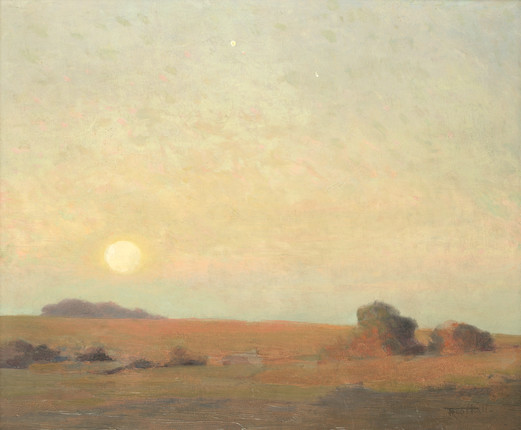 Bonhams Fred Hall British 1860 1948 Landscape At Sunset