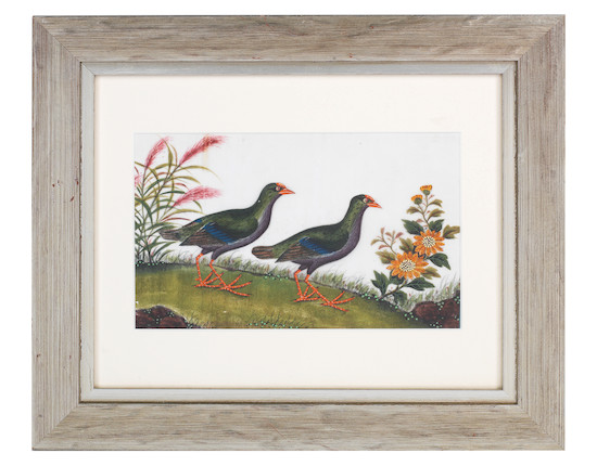 Bonhams : A set of twelve Chinese rice paper paintings of birds (12)