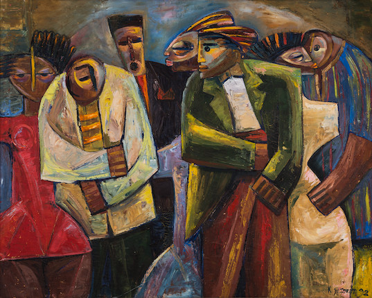 Bonhams : Kofi Setordji (Ghanaian, born 1957) The Wedding Party