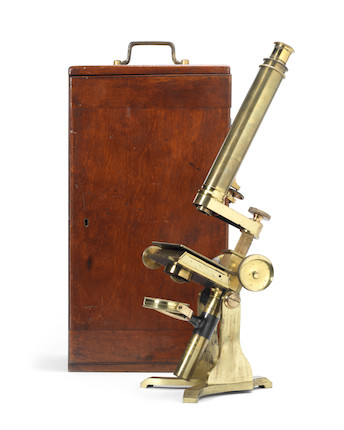 Bonhams : A brass compound monocular microscope, English, 1840's, circa ...