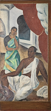 Bonhams : George Keyt (Sri Lanka, 1901 - 1993) Triptych 1929