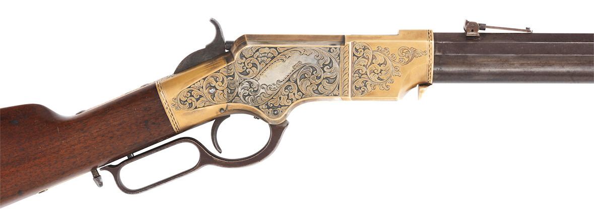 Bonhams : An engraved .44 (R.F.) 'Henry Model 1860' lever-action rifle ...