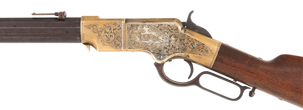Bonhams : An engraved .44 (R.F.) 'Henry Model 1860' lever-action rifle ...