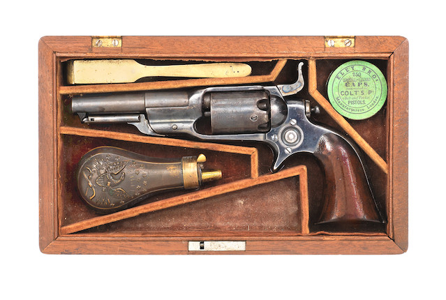 Bonhams : A Cased Colt-Root 1855 Model (7) Percussion Side-Hammer ...