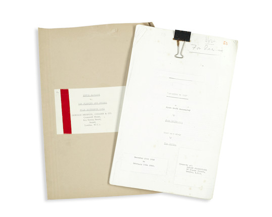 Bonhams : Jack Whittingham / James Bond A copy first draft screenplay ...