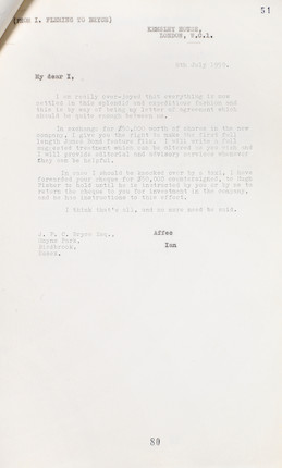 Bonhams : Ian Fleming / Kevin McClory / Jack Whittingham; three files ...