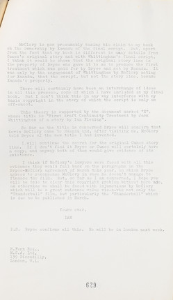 Bonhams : Ian Fleming / Kevin McClory / Jack Whittingham; three files ...