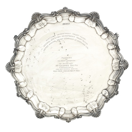 Bonhams : A 20th century silver presentation salver by H.Atkins ...