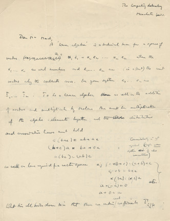 Bonhams : TURING (ALAN) Autograph letter signed (A.M. Turing), to ...