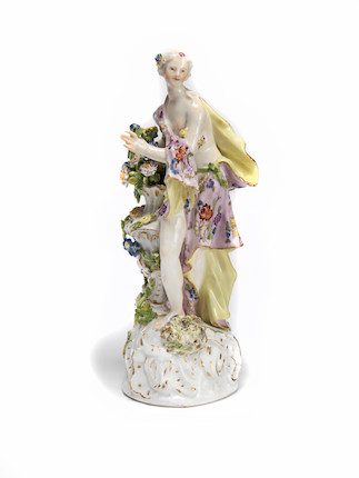 Bonhams : A Meissen figure of Spring Circa 1760