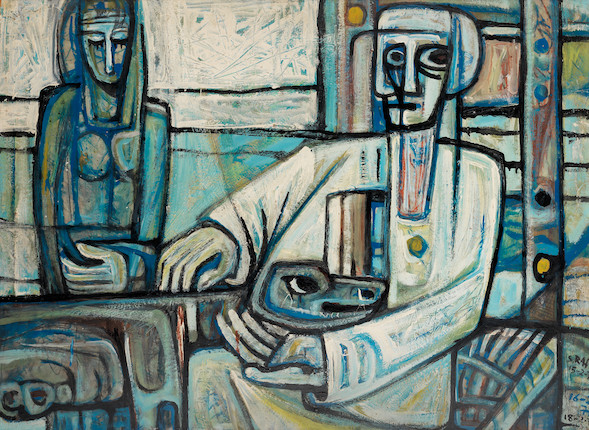 Bonhams : Samir Rafi (Egypt, 1926-2004) Couple et Chienne