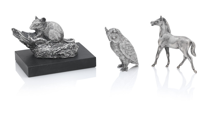 Bonhams : A group of modern silver animals various makers and dates (9)