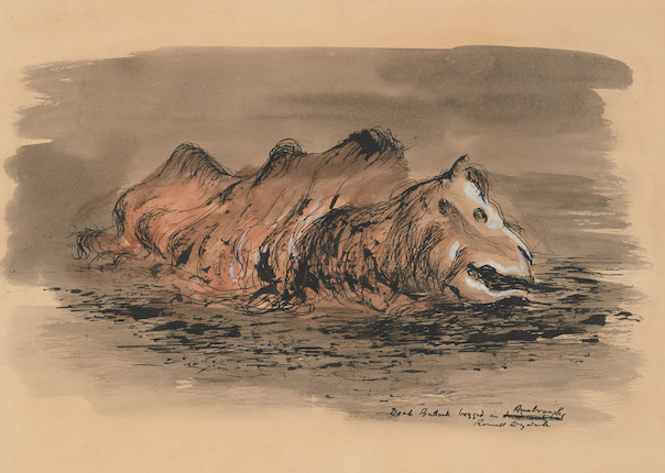 Bonhams : Russell Drysdale (1912-1981) Dead Bullock bogged in Anabranch ...