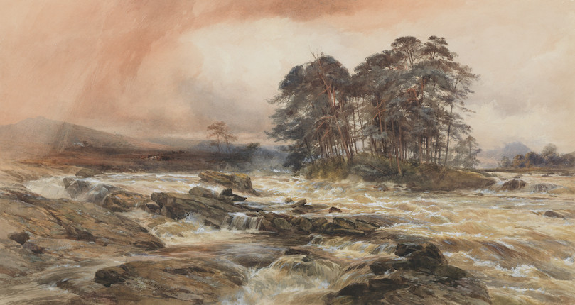 Bonhams : Paul Jacob Naftel (British, 1817-1891) The Dochart in spate ...