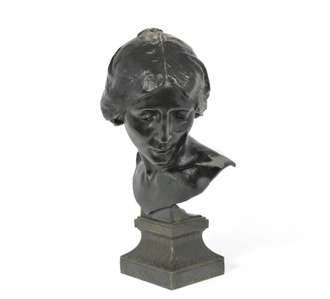 Bonhams : Albert Toft (British, 1862-1949) A Patinated Bronze Bust of a ...