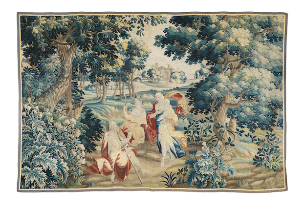Bonhams : A charming Flemish Tapestry depicting The Story of Narcissus ...