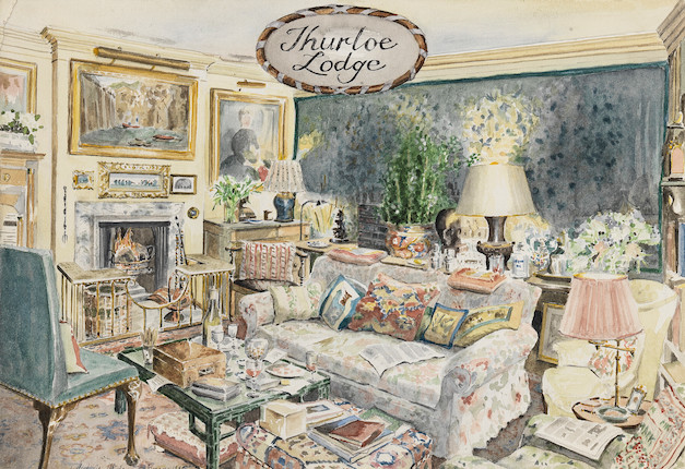 Bonhams : Nicky Haslam (British, born 1939) An design for Thurloe Lodge; and a design for Mark's ...