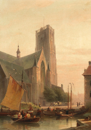 Bonhams : Cornelis Christiaan Dommersen (Dutch, 1842-1928) Groenburgwal ...