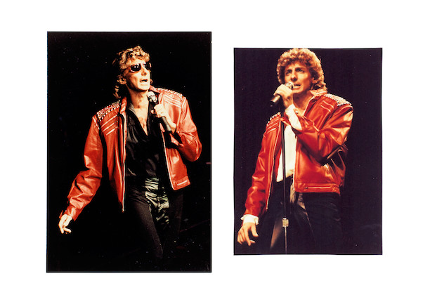 Bonhams : Barry Manilow A red leather jacket worn on stage during his ...