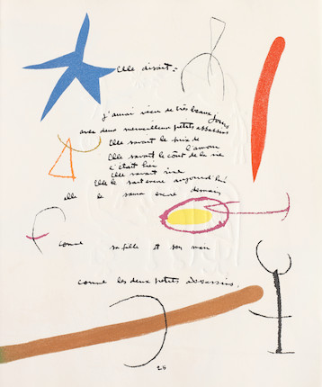 Bonhams : Joan Miró (1893-1983) Jacques Prévert, Adonides, Maeght ...