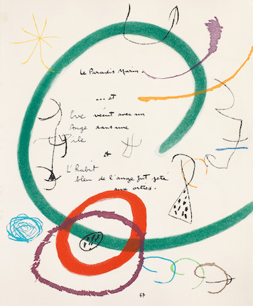 Bonhams : Joan Miró (1893-1983) Jacques Prévert, Adonides, Maeght ...