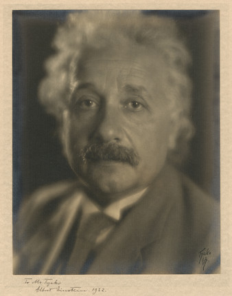 Bonhams : EINSTEIN (ALBERT) Photograph signed and inscribed to the photographer (To Mr Tycko ...