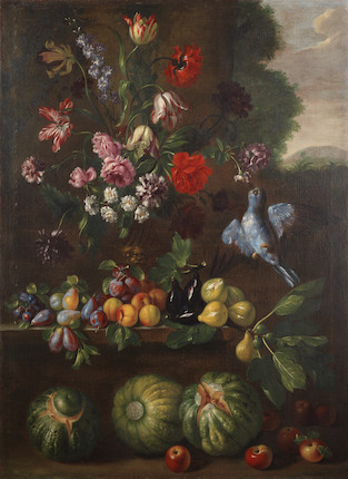 Bonhams : Giovanni Stanchi (Rome 1608-circa 1673) A vase of flowers ...
