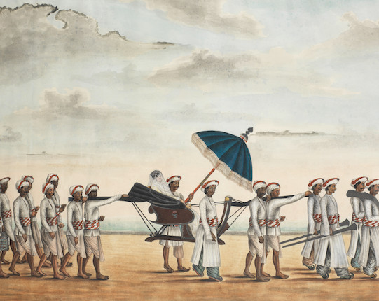Bonhams : Maria, Lady Nugent carried in a palanquin, accompanied by ...