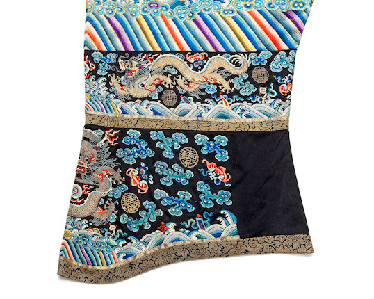 Bonhams : A rare Imperial embroidered yellow-ground Twelve-Symbol ...