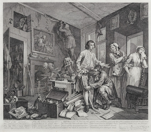 Bonhams : William Hogarth (1697-1764) A Rake's Progress The complete ...