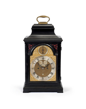 Bonhams : A second half of the 18th century ebonised table clock Thomas ...