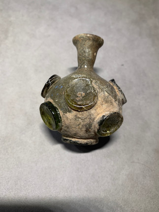 Bonhams : A celadon glass bottle vase Tang dynasty