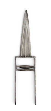 Bonhams : A steel push dagger (katar) North India, early 19th Century