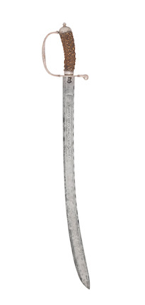 Bonhams : An English Silver-Mounted Hunting Hanger