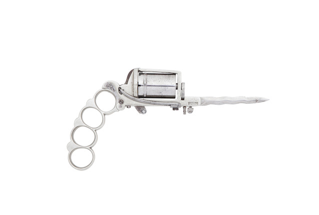 Bonhams : A Liège Dolne (Apache) Pin-Fire Six-Shot Knuckle-Duster ...